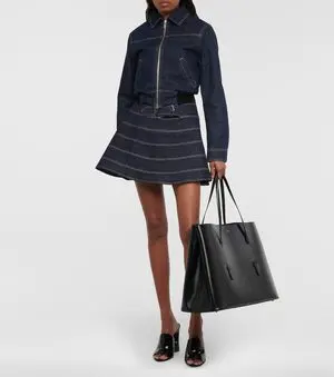 Alaïa Mina 50 Large Leather Tote Bag