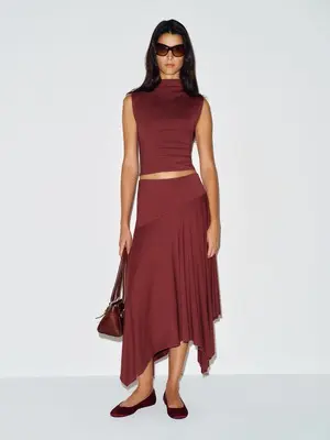 REFORMATION Flora Knit Two Piece Set - Red