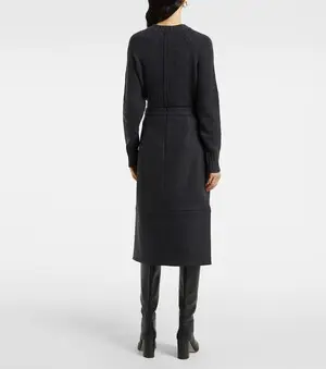 Plan C Sequined Wool-blend Midi Skirt