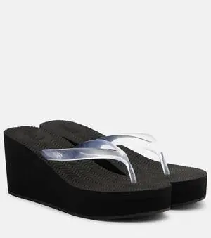 ANCIENT GREEK SANDALS Etheria Platform Thong Sandals - Black