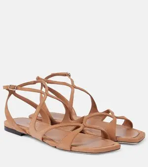 JIMMY CHOO Ayla Suede Sandals - Brown