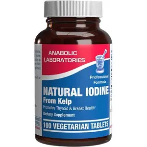 ANABOLIC LABORATORIES Natural Iodine From Kelp 100 Tablets - One-color