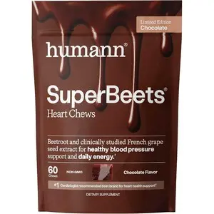 HUMANN Superbeets® Heart Chews Chocolate Flavor 60 Chews - One-color