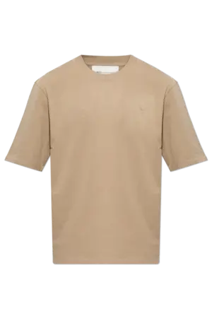 AMI Paris T-shirt With Logo - Beige