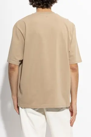 AMI Paris T-shirt With Logo - Beige