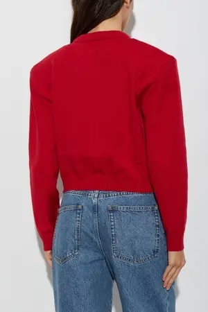 ROTATE BY BIRGER CHRISTENSEN Cotton Cardigan With Shoulder Pads