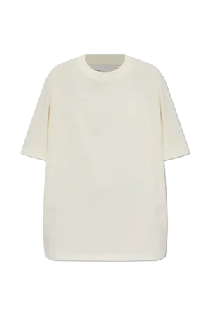 AMI Paris T-shirt With Logo - Cream
