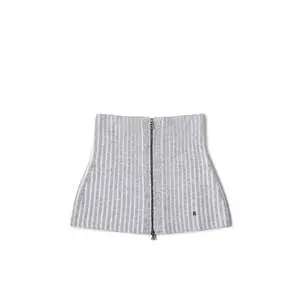 Bogner Merida Virgin Wool Ribbed Collar - Gray