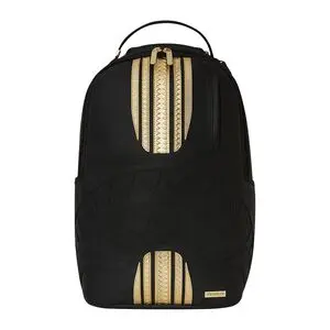 SPRAYGROUND Gold And Black Racing Stripes Backpack - Multicolor