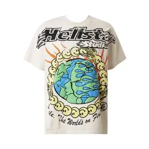 HELLSTAR Globe Smiley" Graphic T-shirt