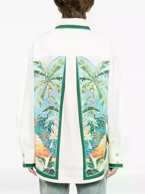 Farm Rio Rio Mosaic" Graphic Print Cotton Shirt