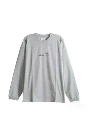 Vetements Slogan-print Long-sleeve T-shirt - Grey