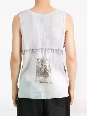 SAITOS Graphic-print Ribbed Tank