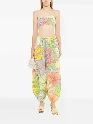 Farm Rio Spring Affair Beaded Crop Top