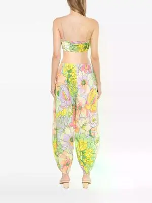 Farm Rio Spring Affair Beaded Crop Top