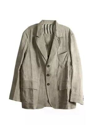 ZIGGY CHEN Notched-lapels Single-breasted Blazer - Green