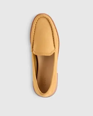 Quince Italian Leather Venetian Loafer - Camel
