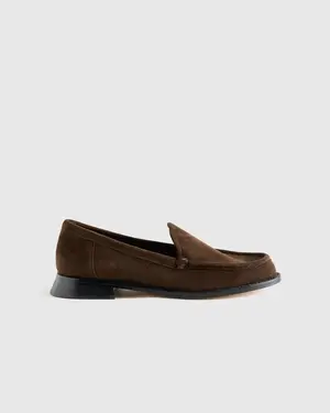 Quince Italian Leather Venetian Loafer - Coffee Bean