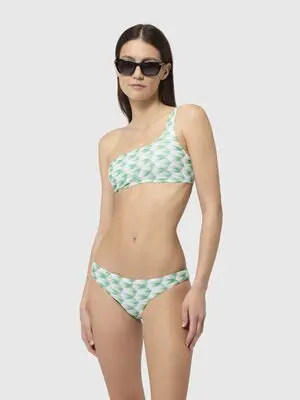 Missoni One-shoulder Bikini With Floral Chevron Pattern