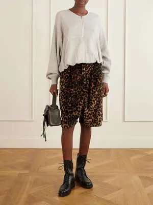 R13 Balloon Cotton-jersey Zip-up Sweatshirt