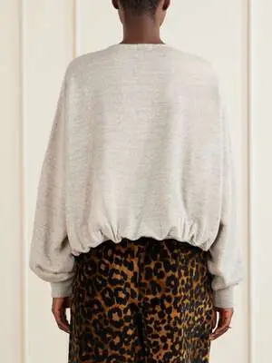 R13 Balloon Cotton-jersey Zip-up Sweatshirt