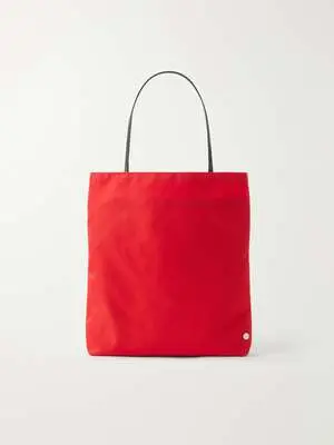 VALESQUE Thea Leather-trimmed Nylon Tote Bag - Red