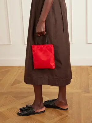 VALESQUE Thea Nylon Tote Bag With Leather Trim