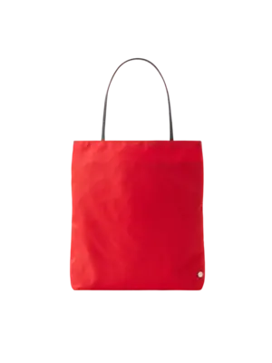 VALESQUE Thea Nylon Tote Bag With Leather Trim - Red