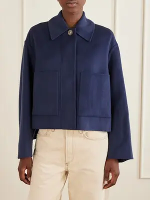 JOSEPH Kalaa Wool And Silk-blend Jacket - Blue