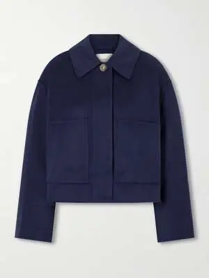 JOSEPH Kalaa Wool And Silk-blend Jacket - Navy
