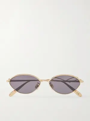 Dior Oval Frame Sunglasses - Gold