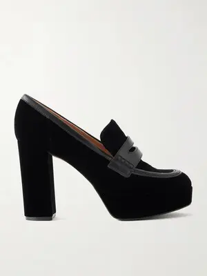 GIANVITO ROSSI Hadden Platform Loafer Pumps - Black