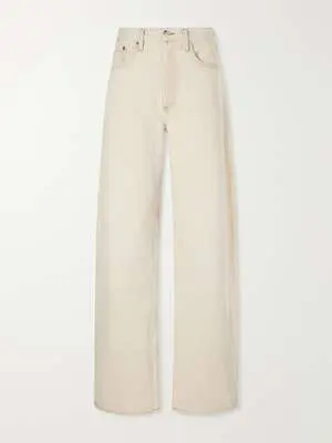 AGOLDE Arc Mid-waist Wide-leg Jeans - Beige
