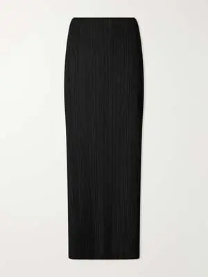 Issey Miyake Plissé Midi Skirt - Black
