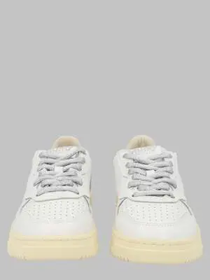 AUTRY Medalist Low Leather Mini Sneakers For - White