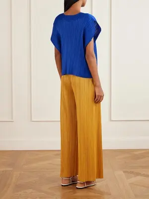 Issey Miyake Plissé Blouse - Blue