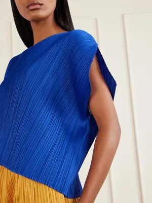 Issey Miyake Plissé Blouse - Blue