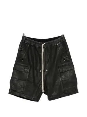 Rick Owens Cargo Shorts With Zip And Drawstring - Nero
