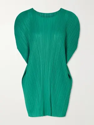 PLEATS PLEASE Plissé Mini Dress - Green