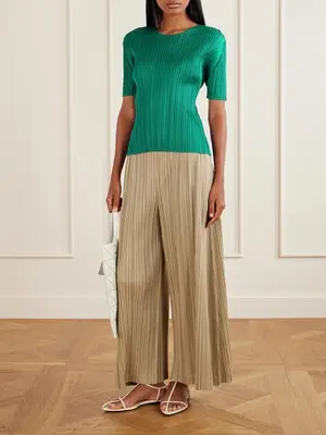 PLEATS PLEASE Issey Miyake Pleated Short-sleeve Shirt