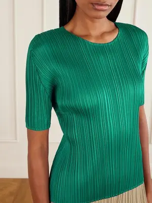 PLEATS PLEASE Issey Miyake Pleated Short-sleeve Shirt