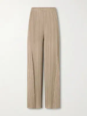 Issey Miyake Bouquet Plissé Wide-leg Pants - Neutrals