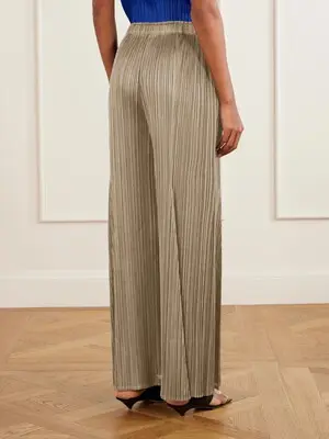 Issey Miyake Bouquet Plissé Wide-leg Pants - Neutrals