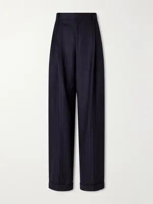 Polo Ralph Lauren Pinstriped Wool Tailored Pants - Blue