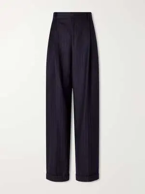 Polo Ralph Lauren Pinstriped Wool Pants - Navy