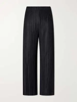 Issey Miyake Plissé Wide-leg Pants - Black