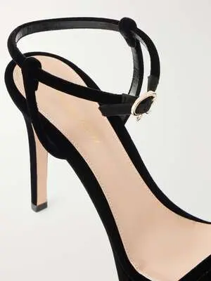 GIANVITO ROSSI 70 Velvet Sandals