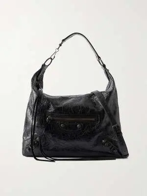 Balenciaga Le City Small Leather Shoulder Bag - Black
