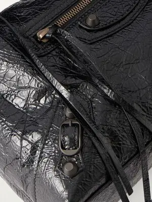 Balenciaga Le City Small Leather Shoulder Bag - Black