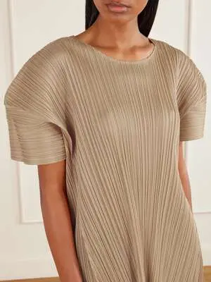 PLEATS PLEASE Issey Miyake Bouquet Plissé Blouse - Beige